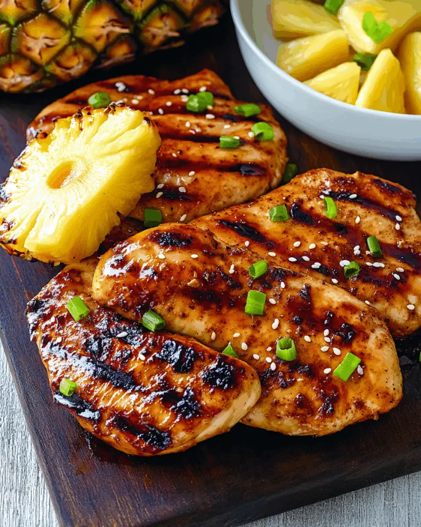 Grilled Aloha Chicken and Pineapple