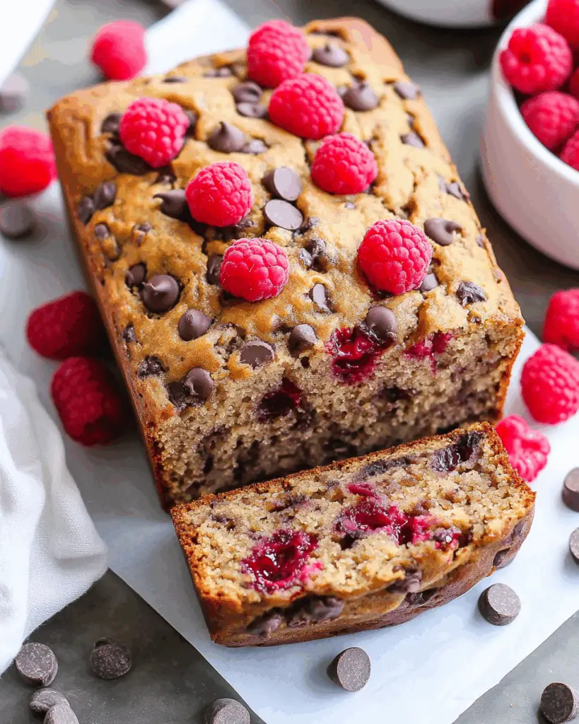 Raspberry Chocolate Chip Banana Bread