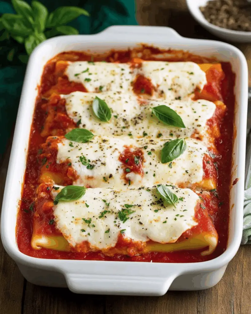 Baked Cheese Manicotti