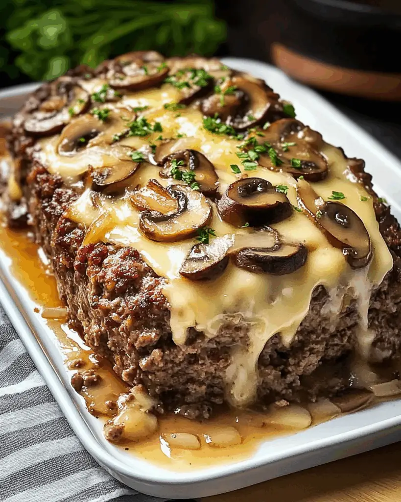 Mushroom Swiss Cheese Meatloaf