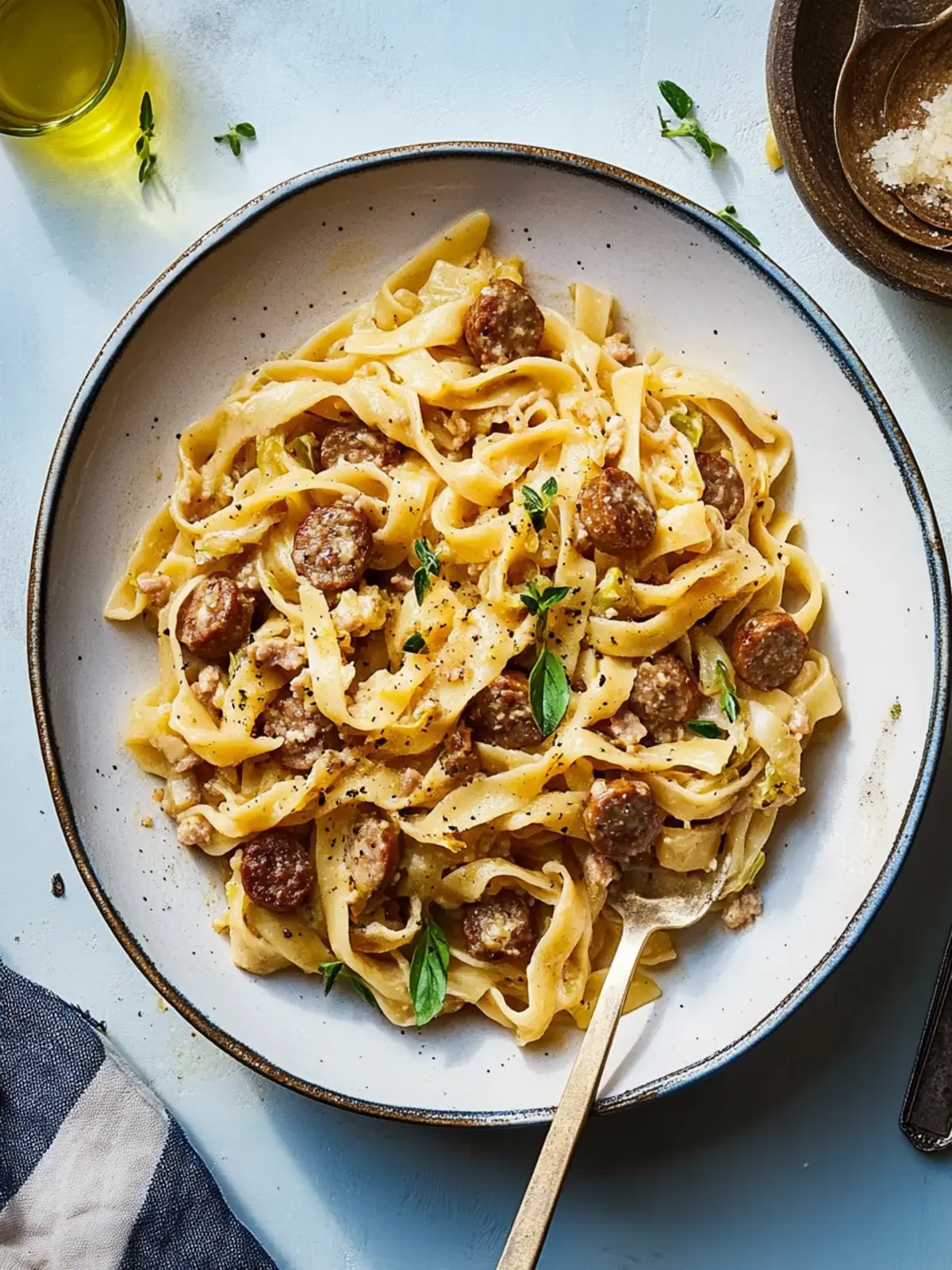 Irresistible Buttery Cabbage-and-Sausage Pasta Recipe