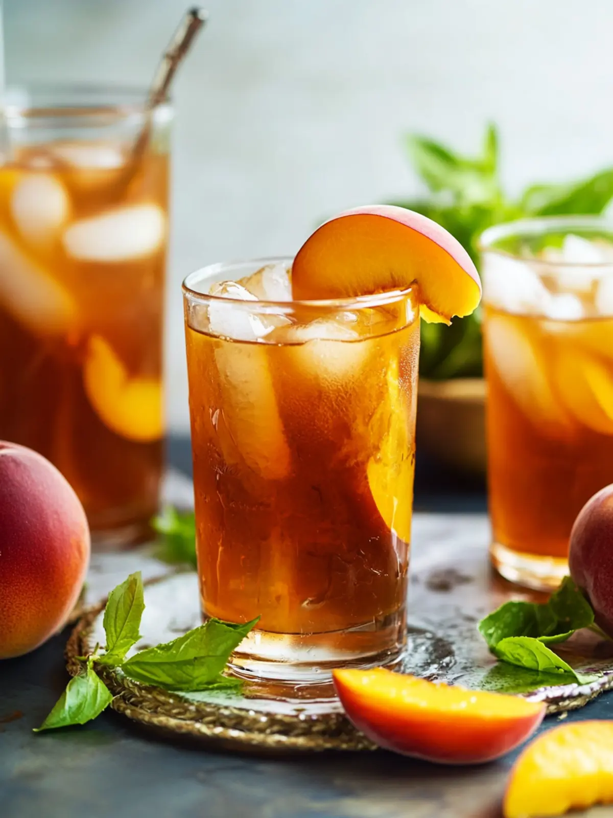 Easy Georgia Peach Sweet Tea Recipe – Deliciously Refreshing