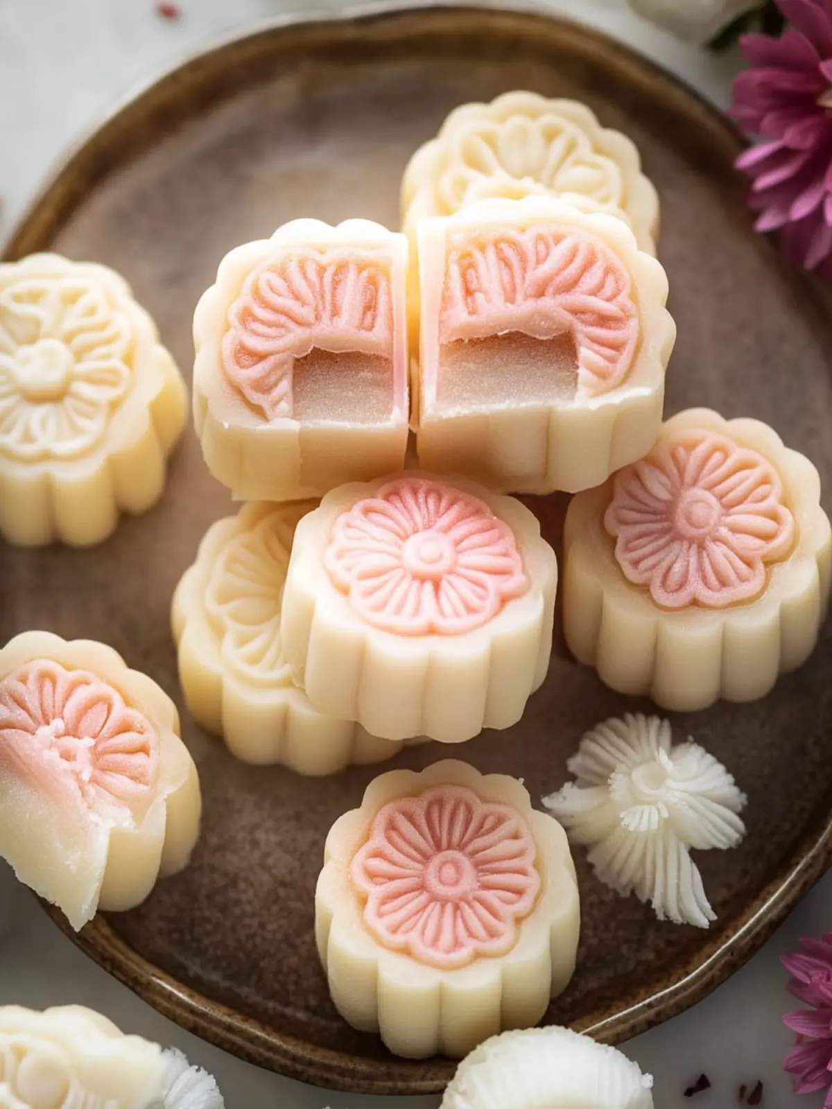 Irresistible Snow Skin Mooncakes with Easy Vanilla Custard Filling